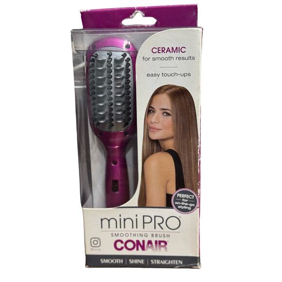 Conair | Hair | Conair Mini Pro Smoothing Brush Smooth Shine Straighten ...